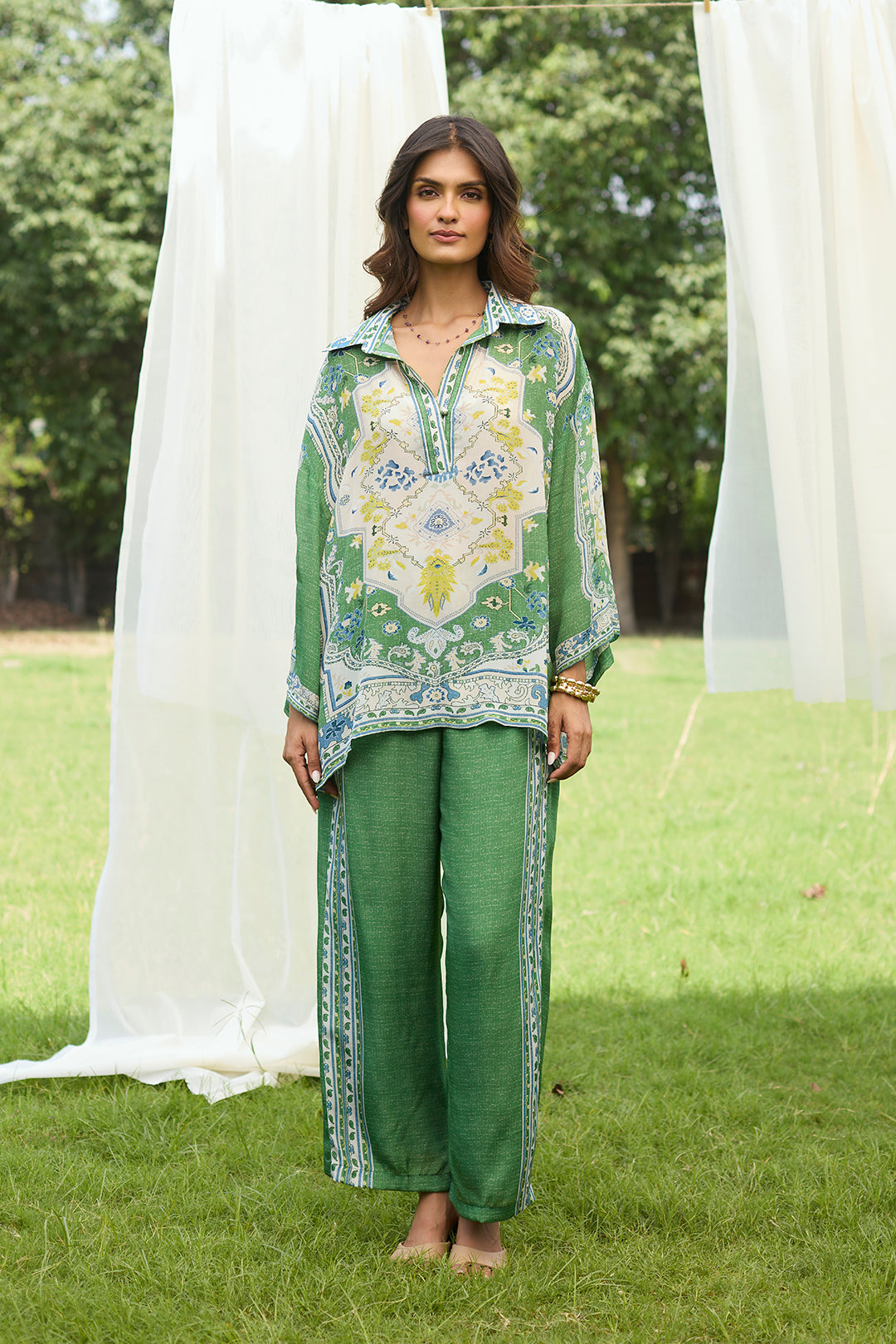 Mehak Green Print Set – INCHING INDIA