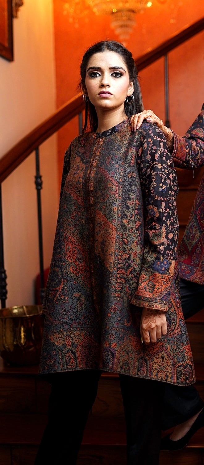 Shop Black Paisley Kaani Cape for Women Online – INCHING INDIA